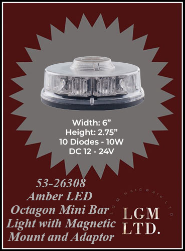 Amber LED Mini Bar Light with Magnetic Mount and Adaptor – LGM Hardware ...