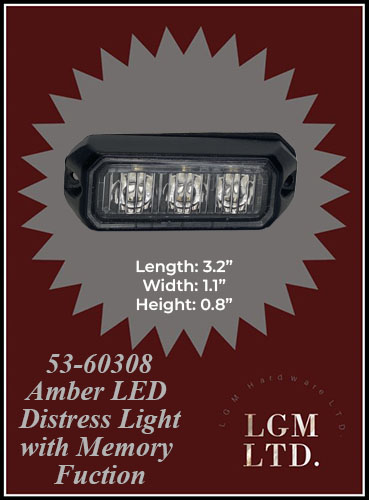 Amber LED Beacon – Surface Mount – LGM Hardware Ltd.
